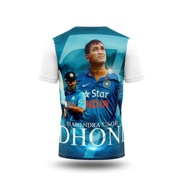 MS Dhoni Photo Printed T-Shirt. – Next Print