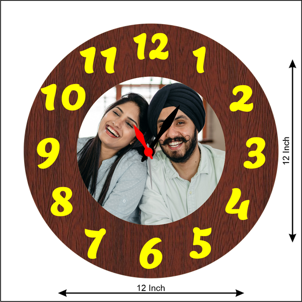 Round Wall Clock With Awesome Photo – Next Print